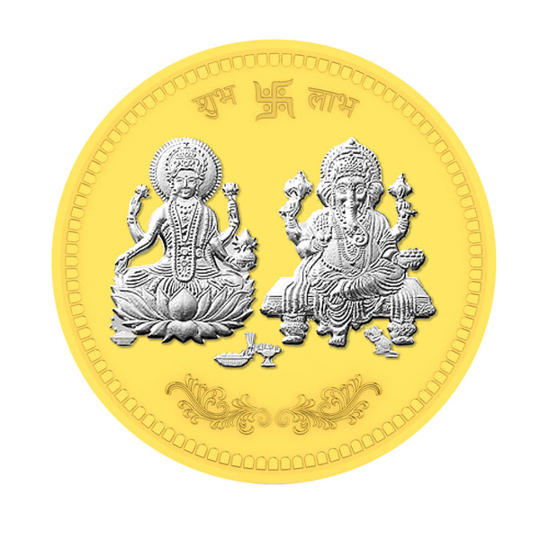 Laxmi Ganesh Ji Gold Plated Silver Coins 10 GM – lordsjewels
