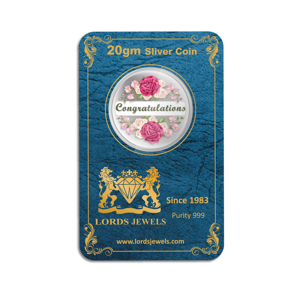 Congratulations 20 Grams 999 Purity Silver Coin – lordsjewels